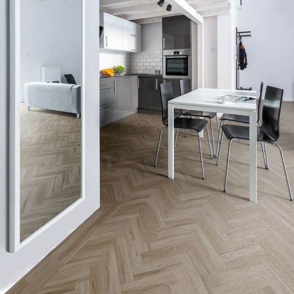 Signature Select Parquet Herringbone Luxury Vinyl Flooring Soft Oak SSP ...